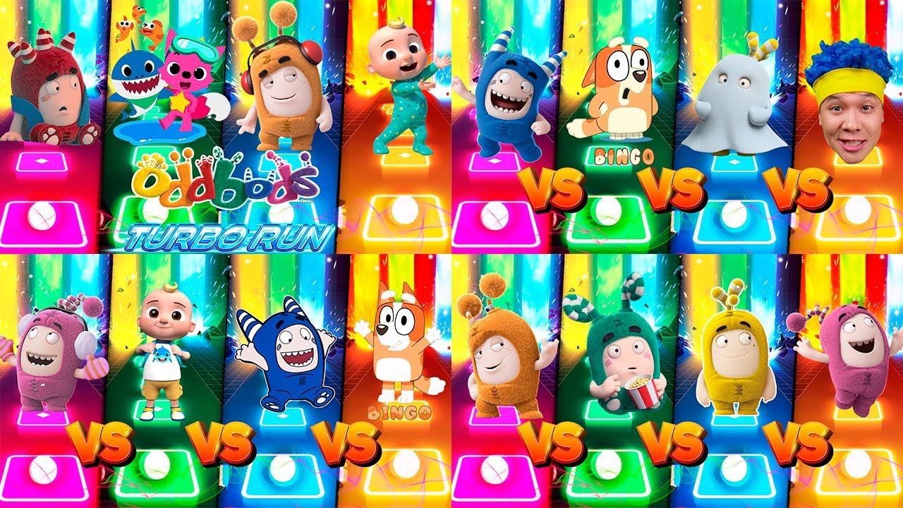 All Video Megamix Oddbods Friends 🆚 Bluey Bingo 🆚 Pinkfong 🆚 Cocomelon🎶