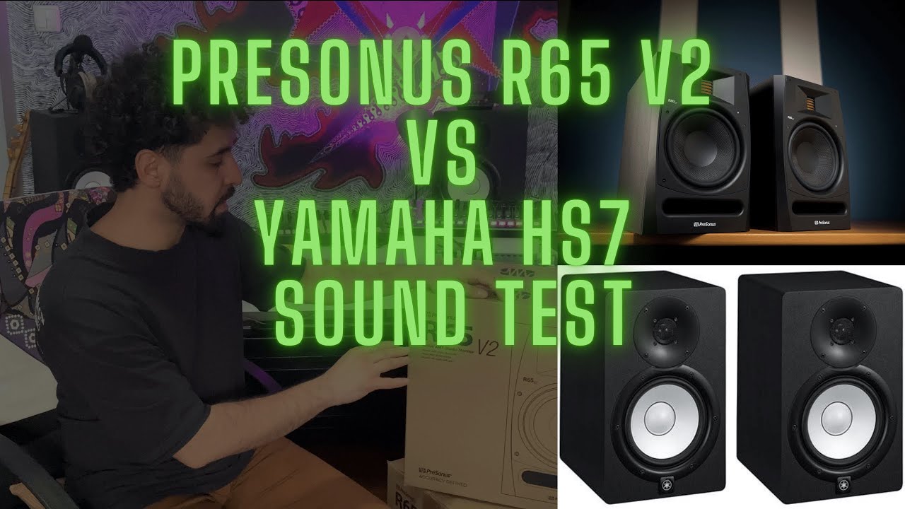 Studio Monitors - Presonus R65 V2 vs Yamaha Hs7 Sound Test - YouTube