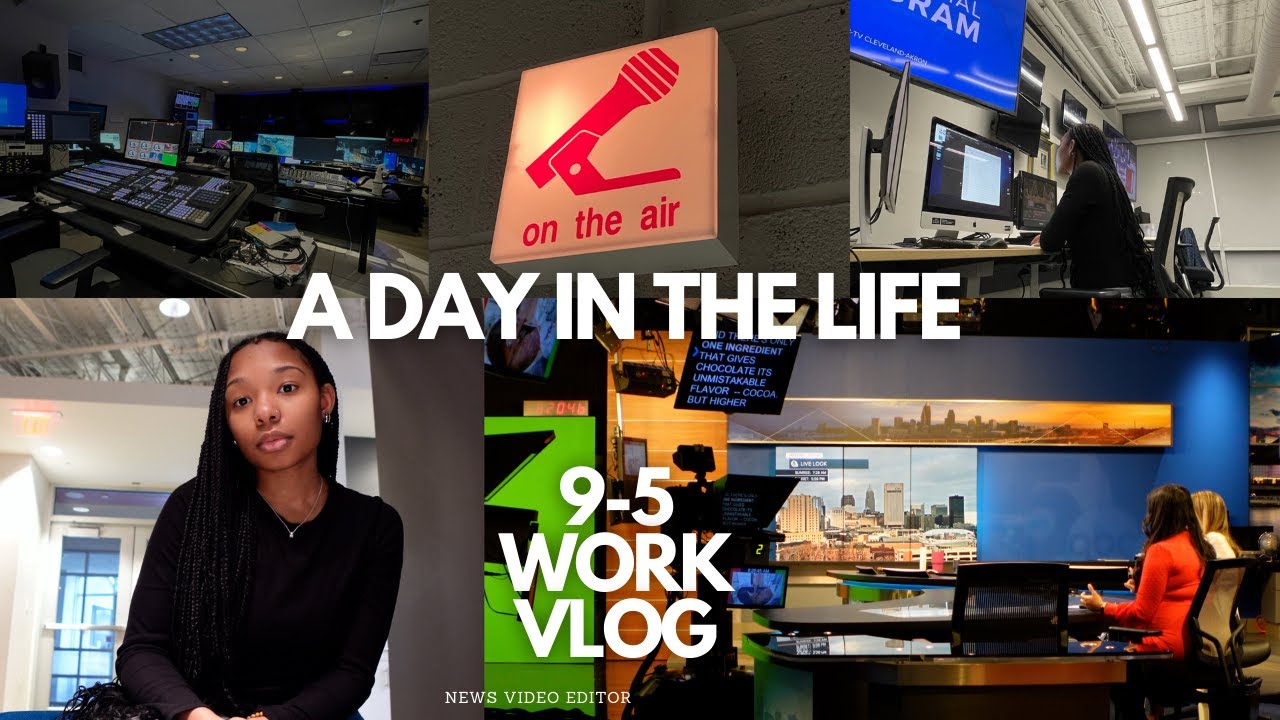 9-5 corporate work vlog: day in the life as a video editor - YouTube