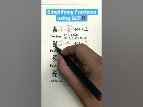 Simplifying Fractions using GCF | How to simplify fractions? #math # ...