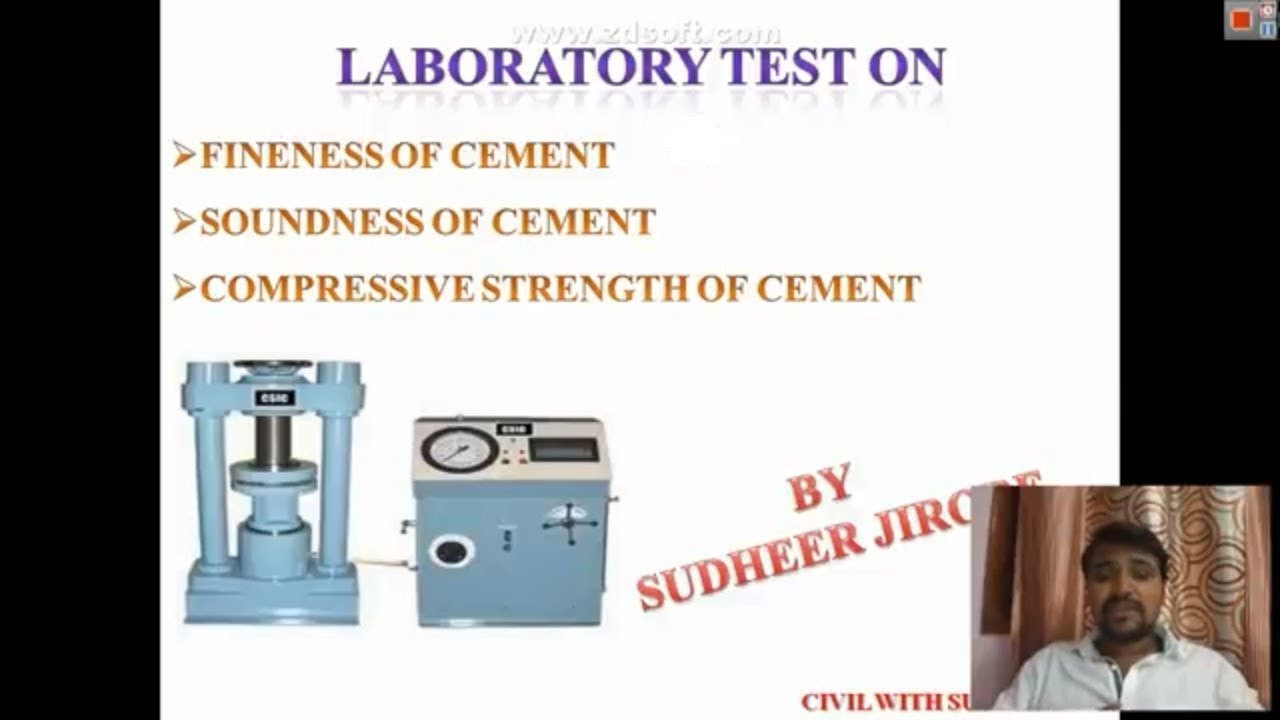 Test on fineness of cement,soundness of cement and compression strength ...