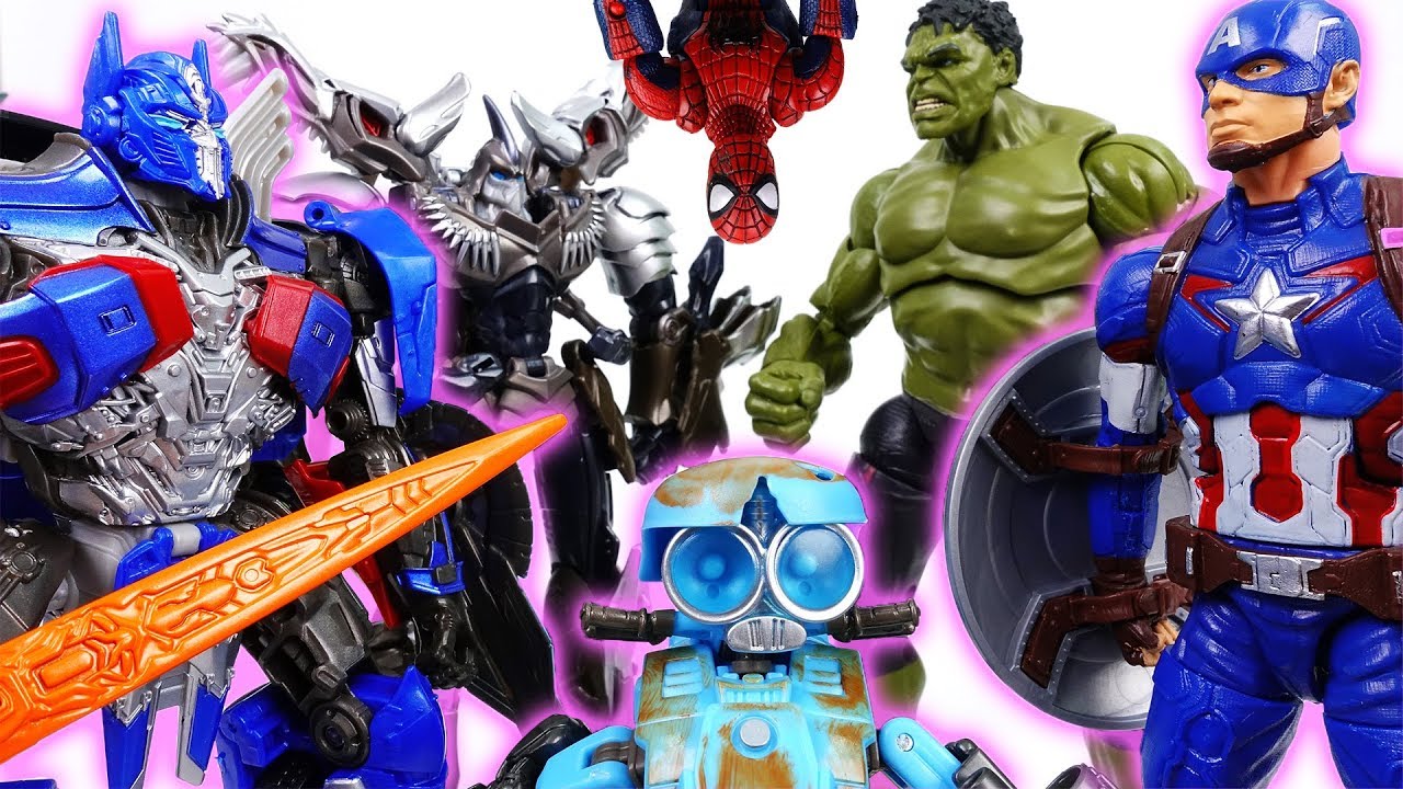 Avengers VS. Transformers~! Stop Fighting, Beat A Dinosaur Together ...