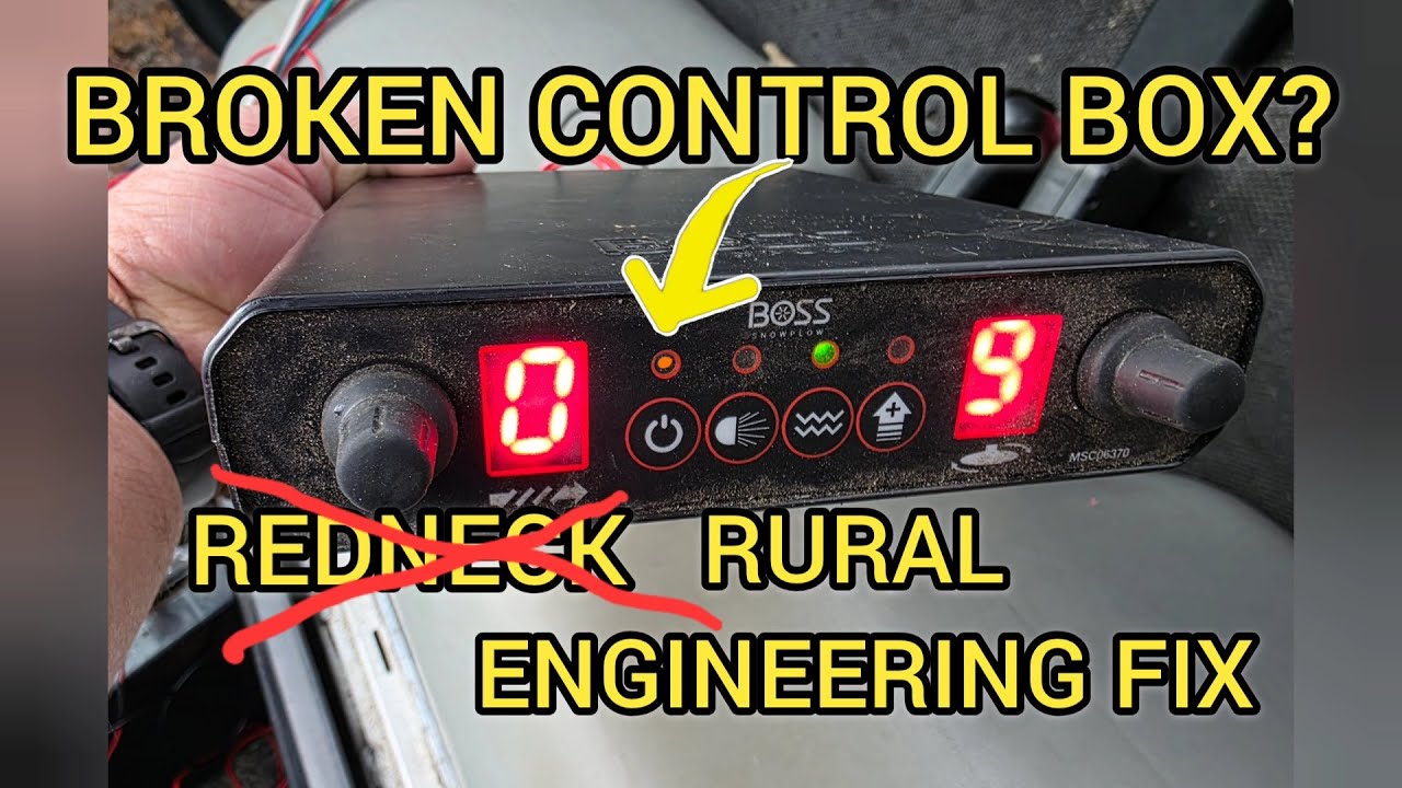 Quick fix for a broken control box - Boss VBX3000 sander spreader - YouTube