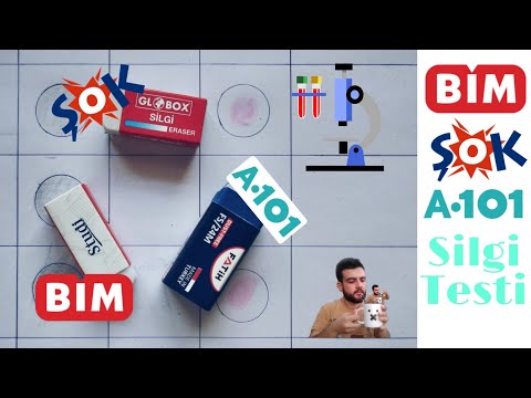 Bim, Şok, A101 Silgi Karşılaştırması