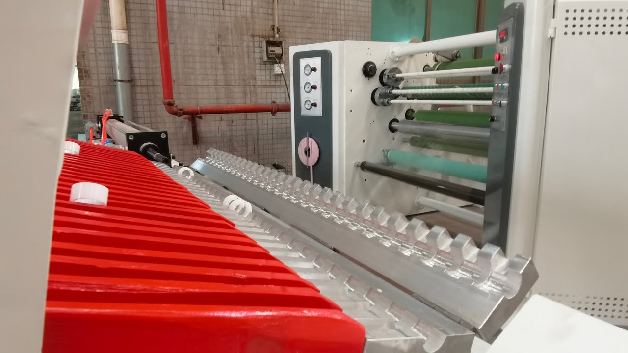 Stationery Tape Slitting Machine with the adesive tape Plastic core ...