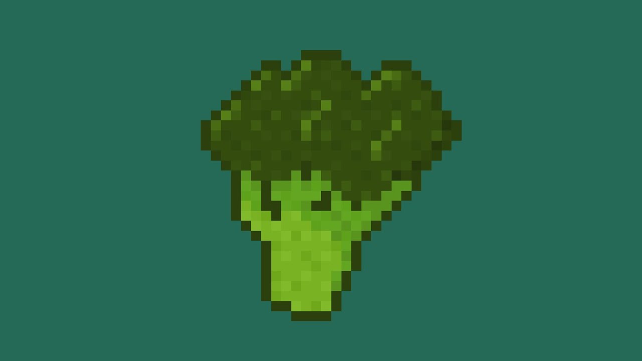 Day 184 | 32 x 32 Broccoli | Pixel art time lapse - YouTube