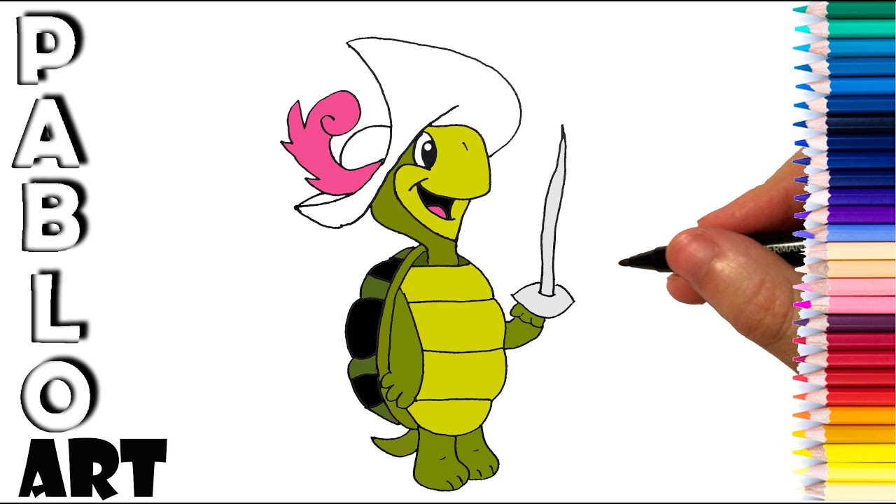 How to Draw Touche Turtle | Learn to Draw step by step - YouTube