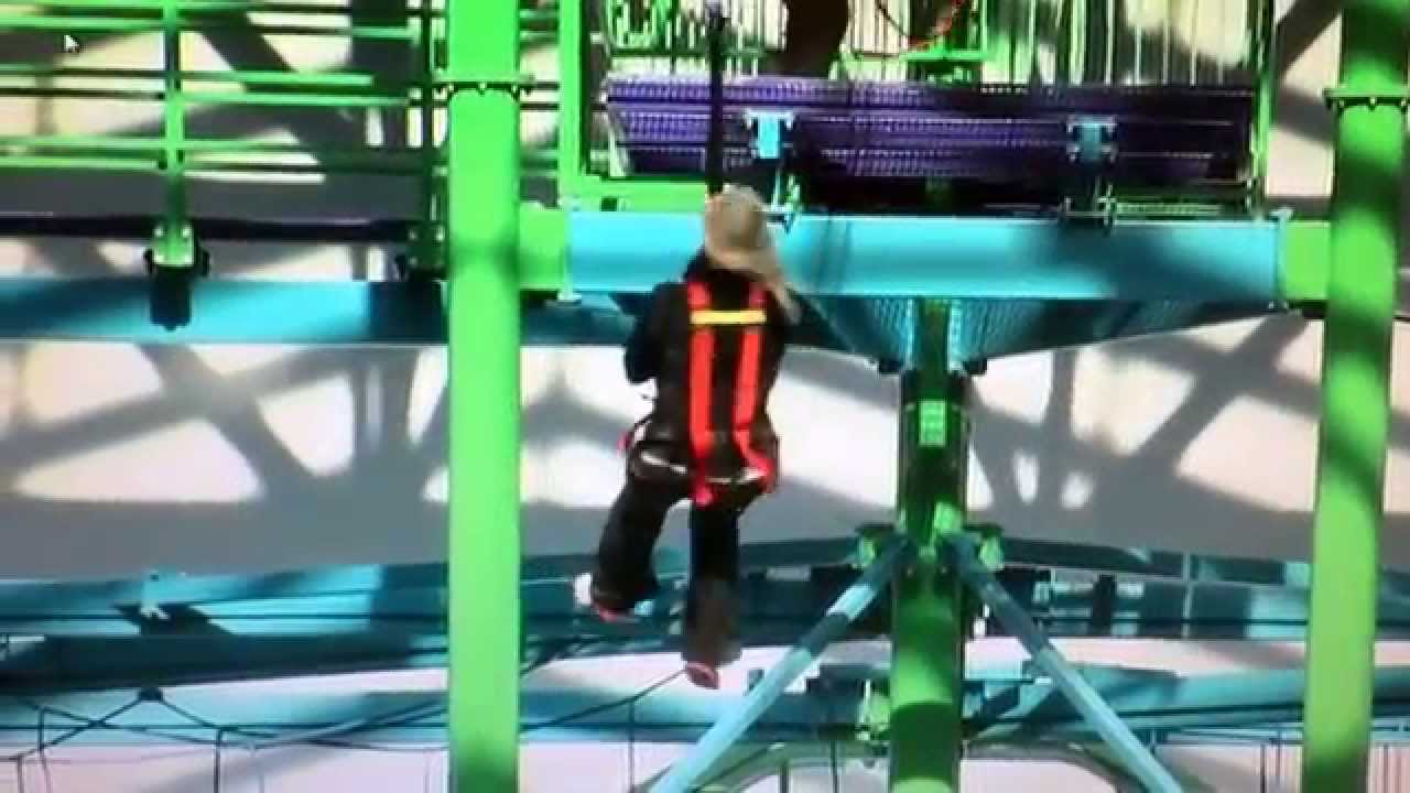 Zip line at Mall of America. 60 feet high...405 feet each way. Longest ...