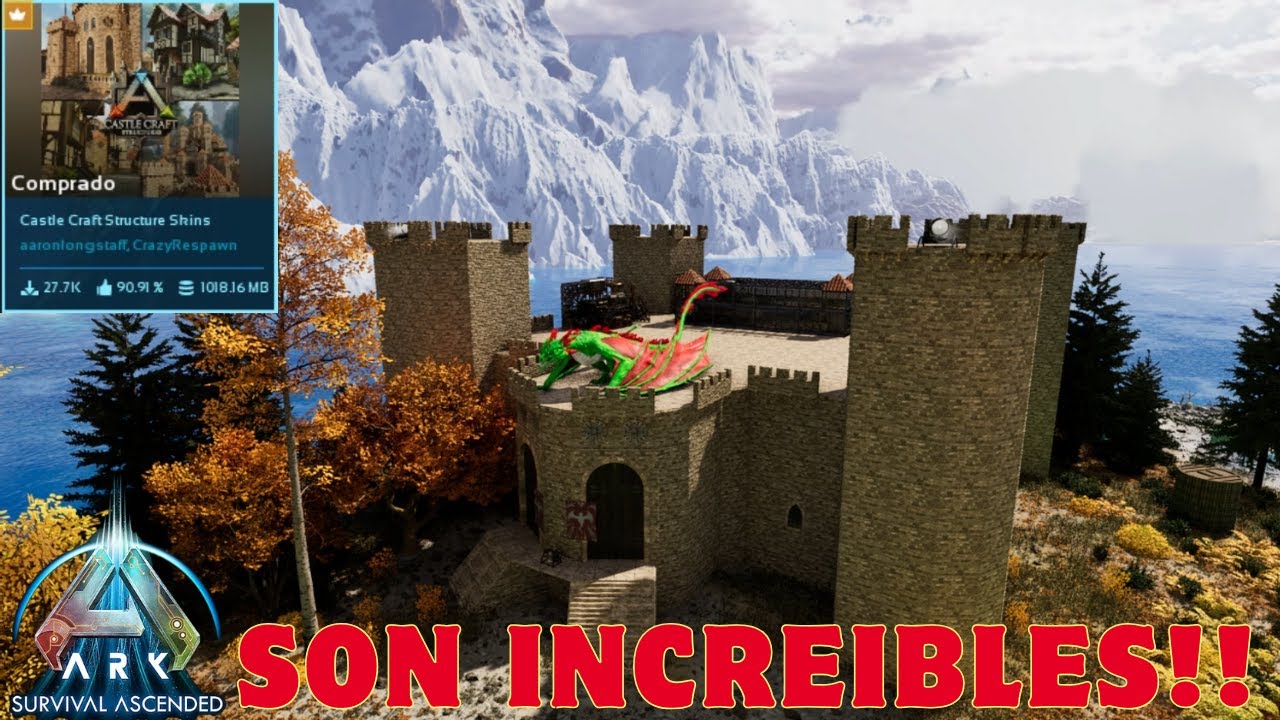 REVIEW A LAS SKINS DE ESTRUCTURAS DE CASTILLO | ARK SURVIVAL ASCENDED ...