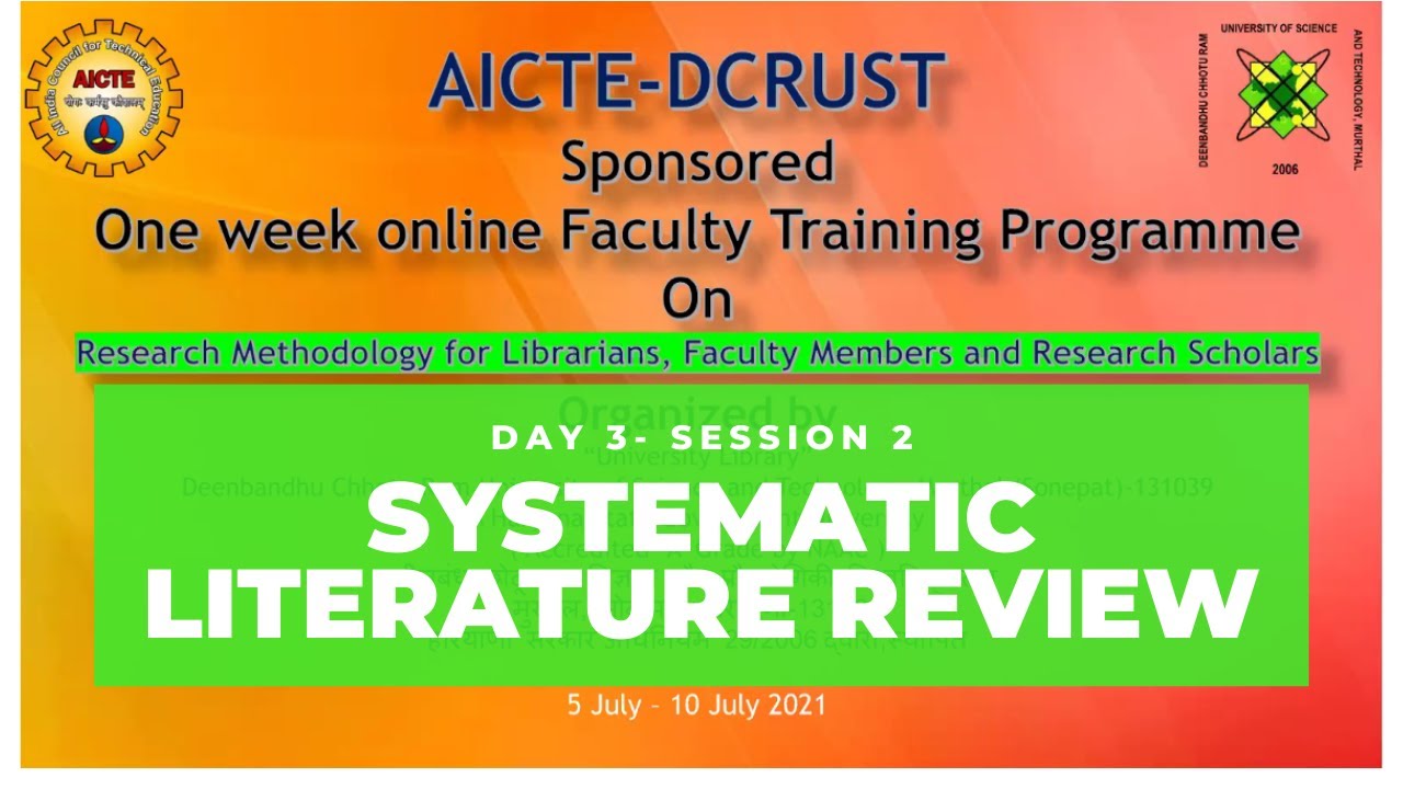 FDP | Systematic Literature Review Skill for Research |Systematic ...