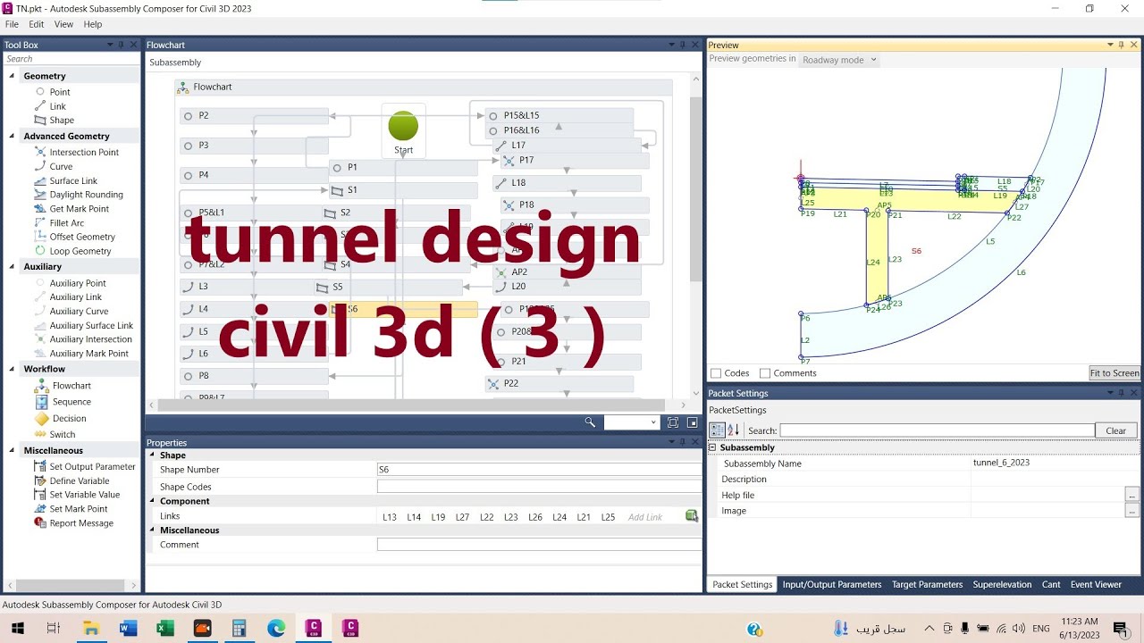 tunnel design civil 3d (3) - YouTube