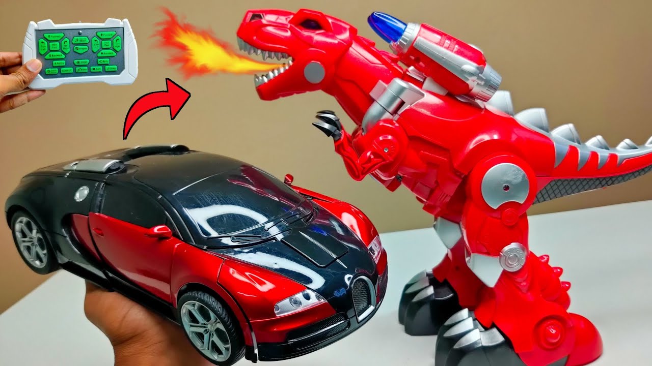 RC Shape Changing Brontosaurus Vs RC Programmable Robot Unboxing ...