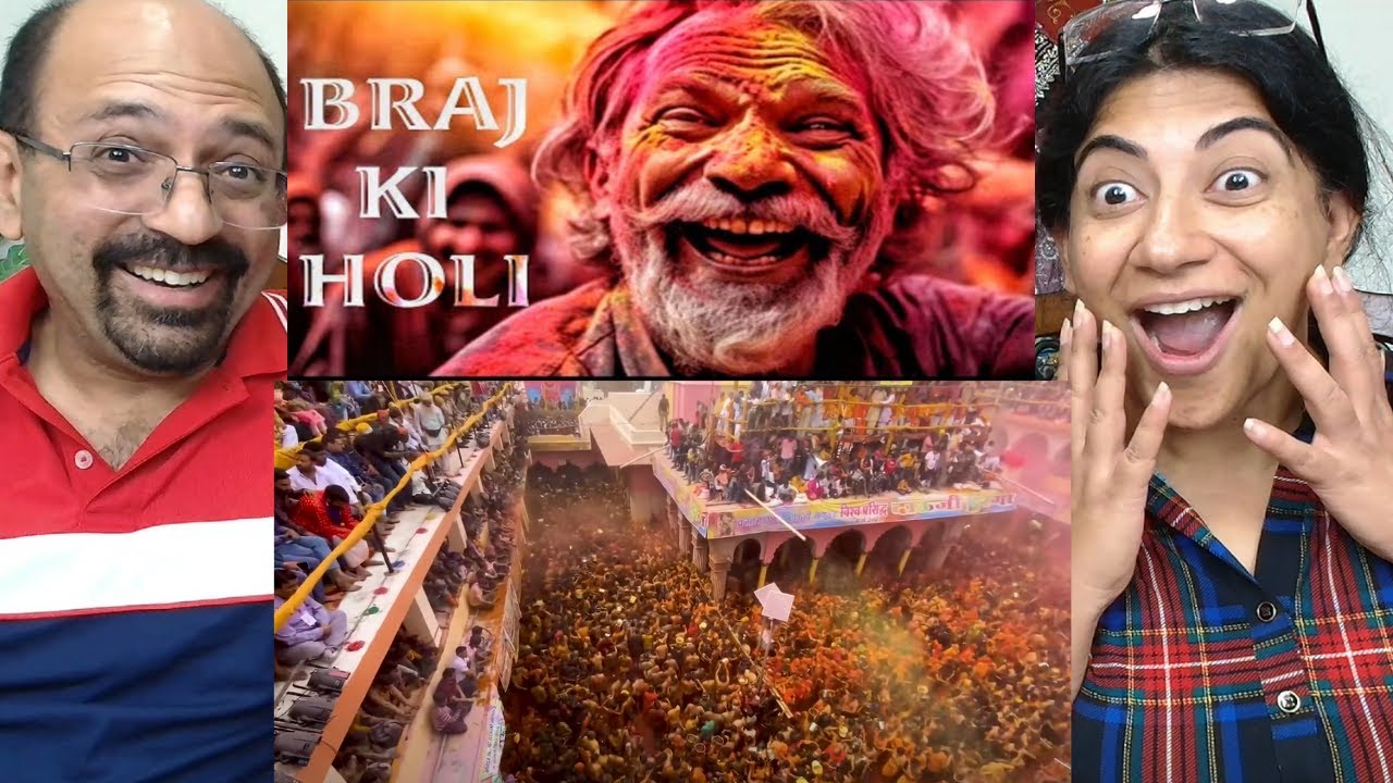 THE CRAZY GRAND HOLI EXPERIENCE IN VRINDAVAN😍| Indian American Reaction ...