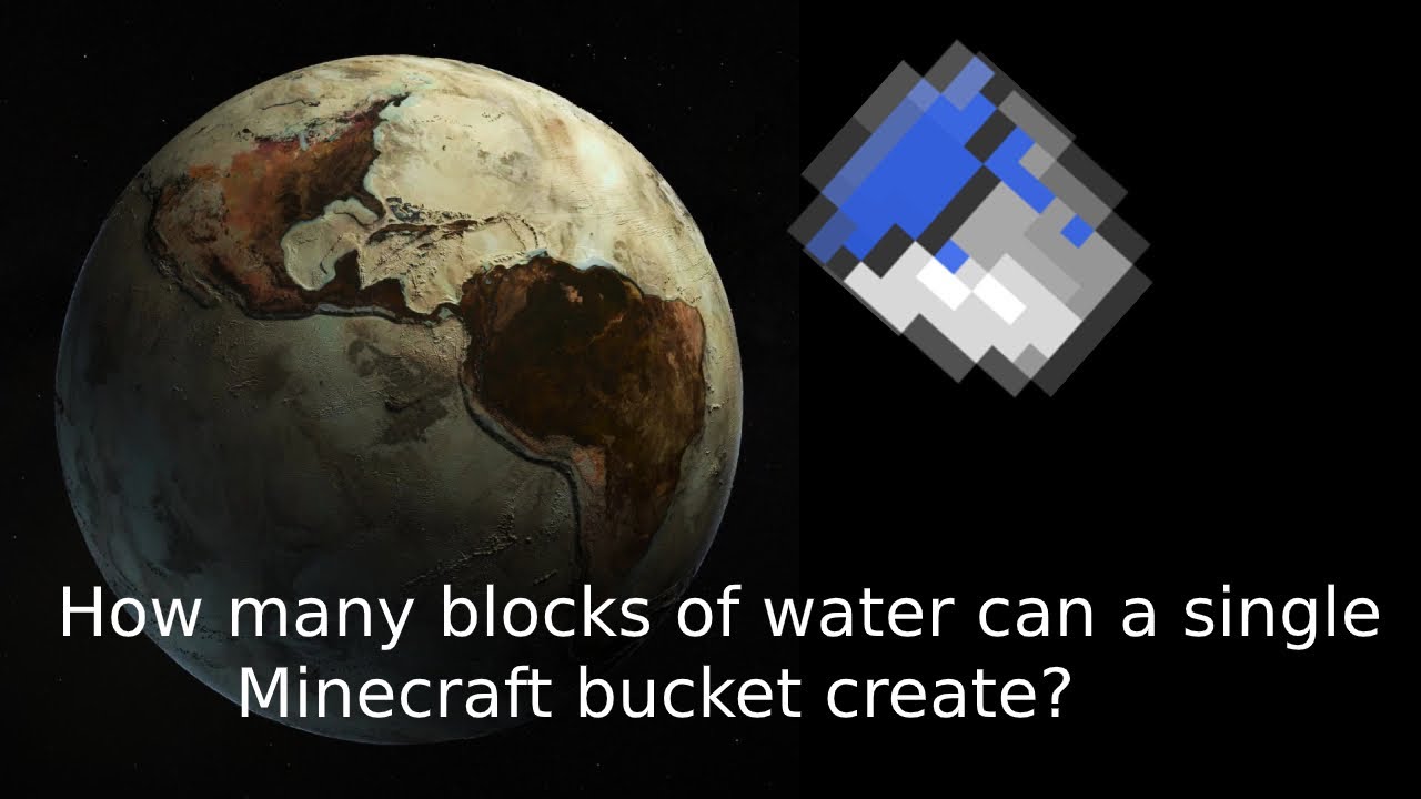 How many blocks of water can a single Minecraft bucket create? - YouTube
