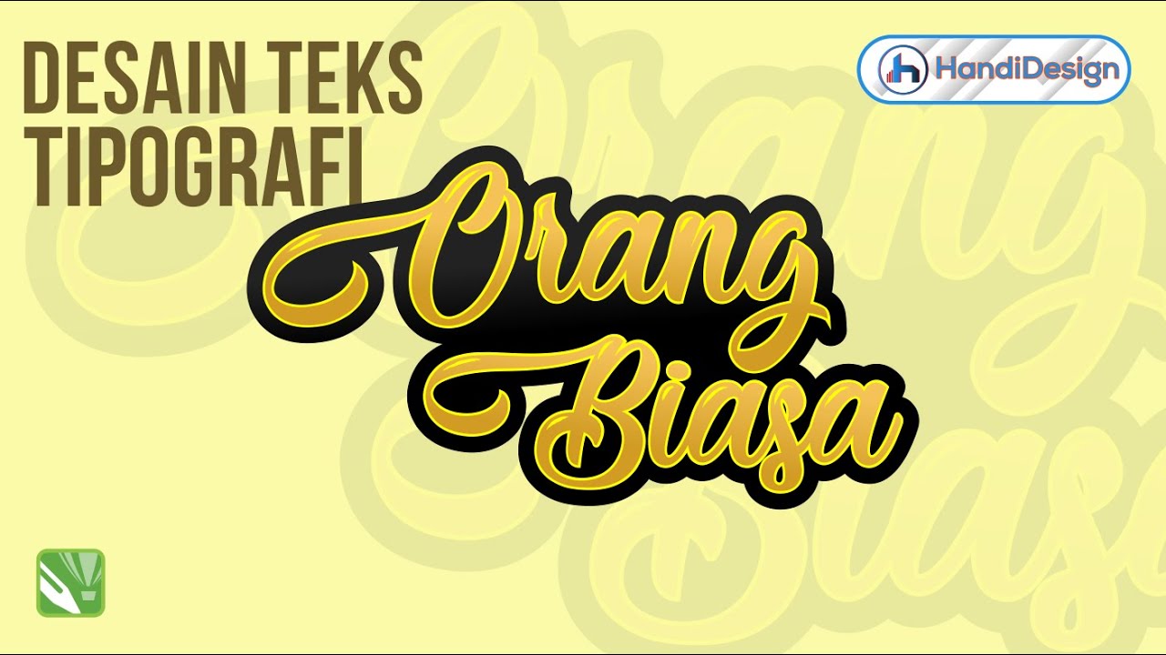 Membuat Desain Teks Tipografi di CorelDraw - Orang Biasa - YouTube