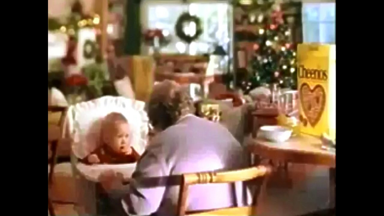 Cheerios Cereal GrandMa & Baby's First Christmas 1999 TV Commercial HD ...