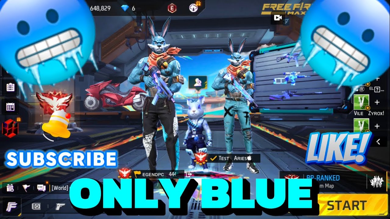 I Tried The Only Blue Challenge 🔵🥶||Watch The Full Video!!🔵Garena Free ...