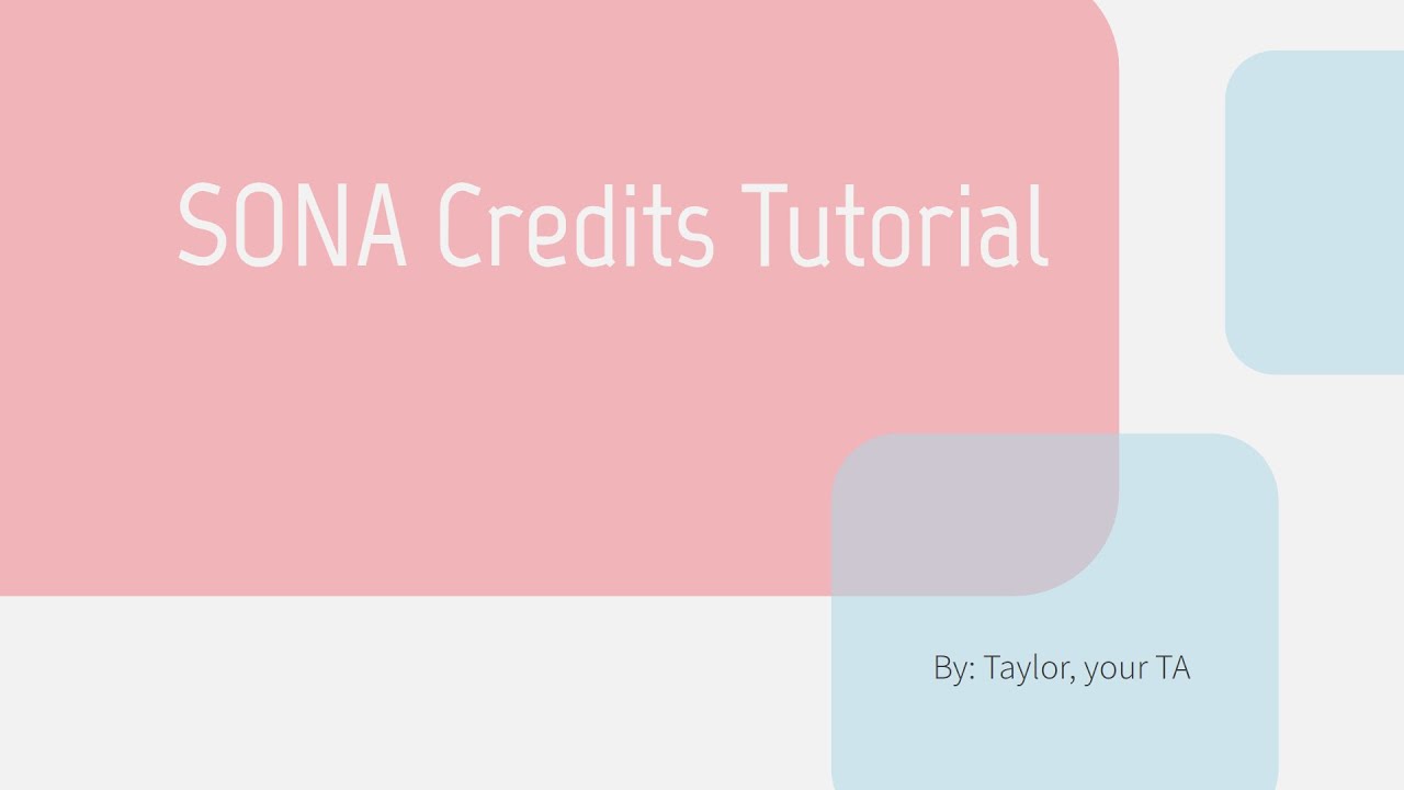 SONA Tutorial - YouTube