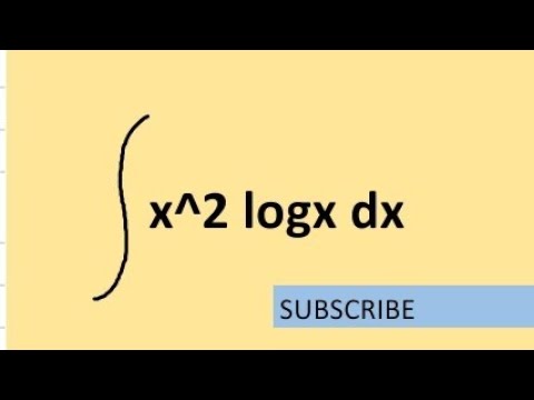 How to find integration of x^2 logx - YouTube