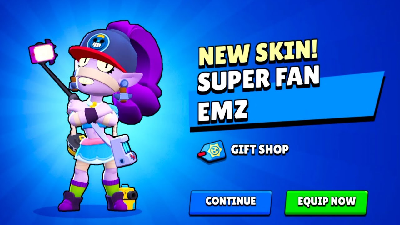 Brawl Star New Skin Unlock Super Fam EMZ Hindi Gameplay - YouTube