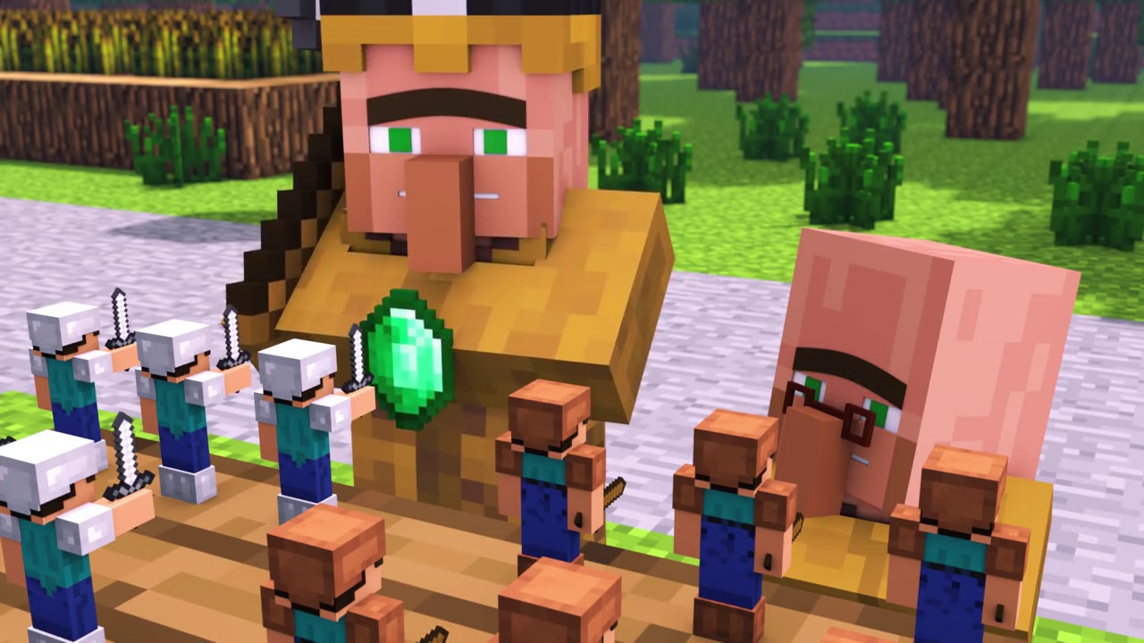 Miner Villager Life Teacher’s Childhood Alien Being Minecraft Animation ...