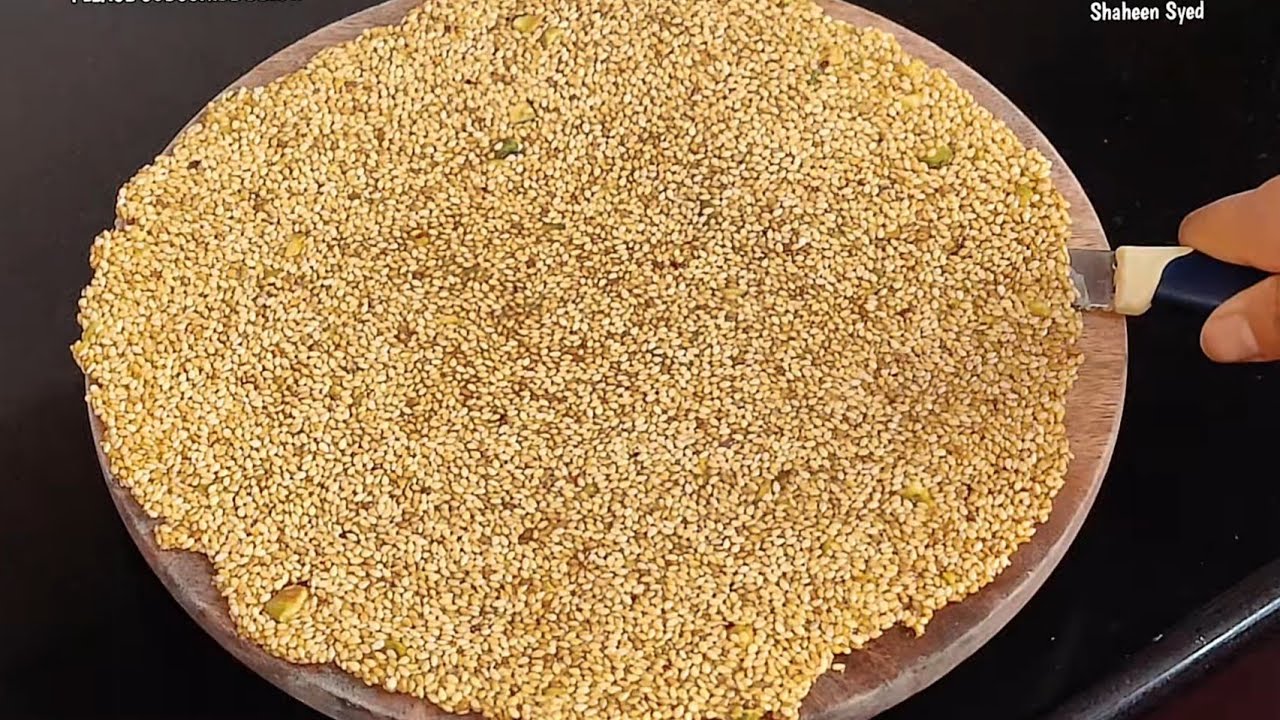 only 2 ingredients | 5 minutes sweet | til gur papdi | kurkuri til gud ...