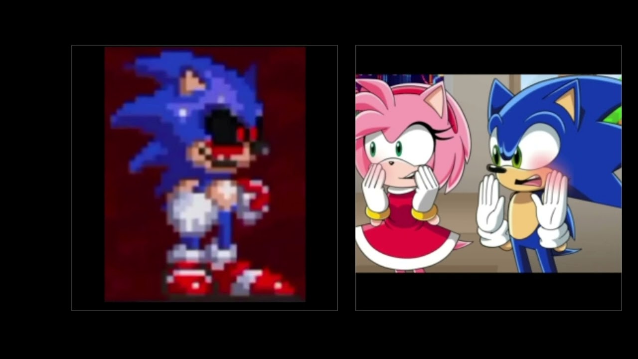 WHAT IF SONIC AND AMY ROSE VS AN ORDINARY SONIC.EXE SINGS CONFRONTING ...