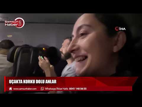 Uçakta korku dolu anlar