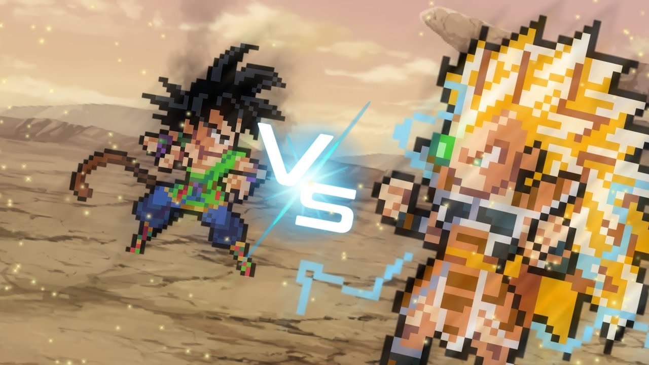 Goku AF vs Raditz [sprite animations] - YouTube