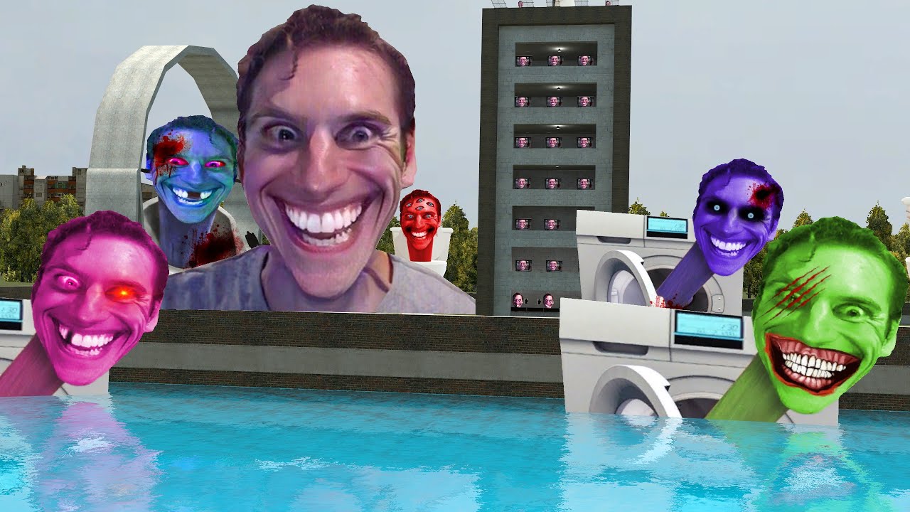 Giant Jerma Family, Rooftop Spartan Kick Skibidi Toilets | Nextbot ...