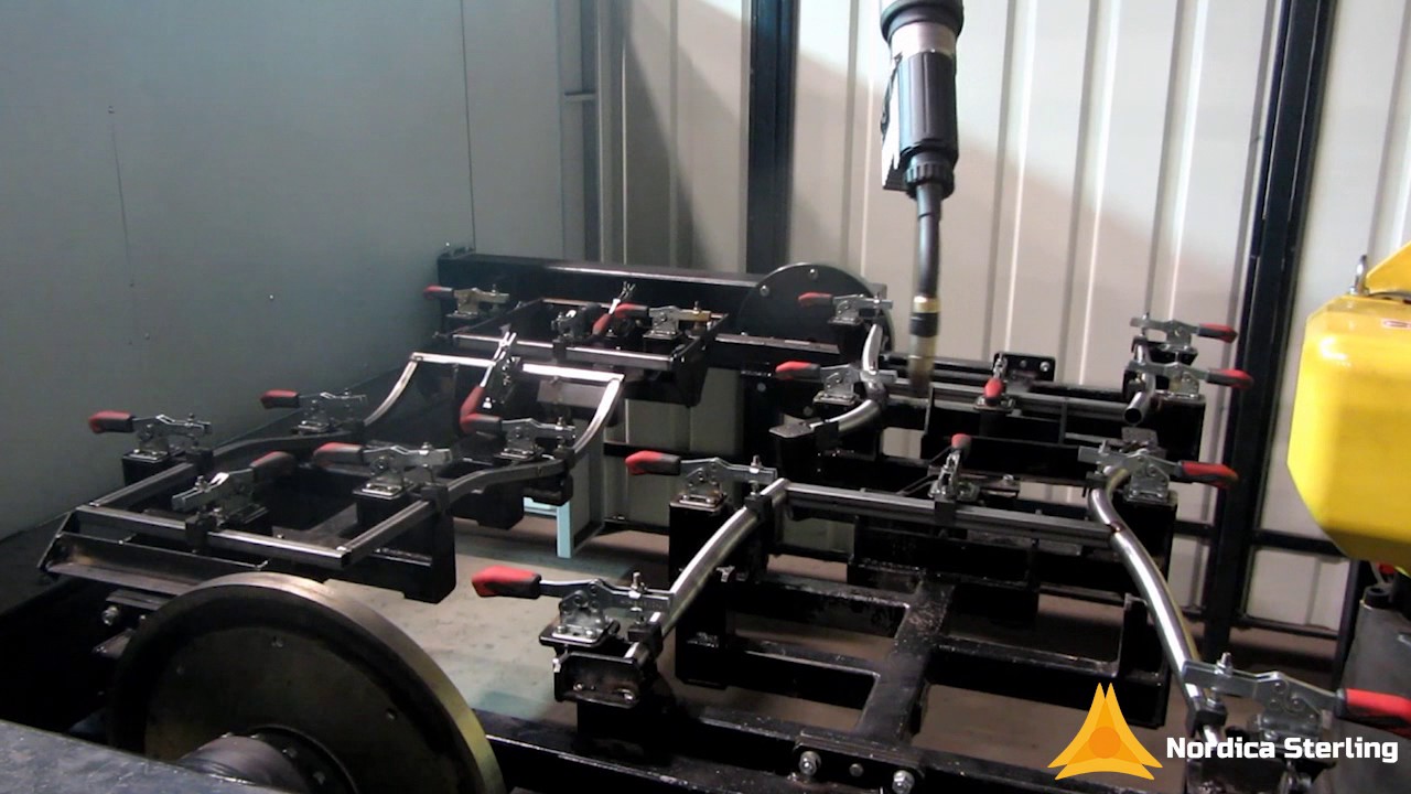 Robotic welding solution for chairs - YouTube