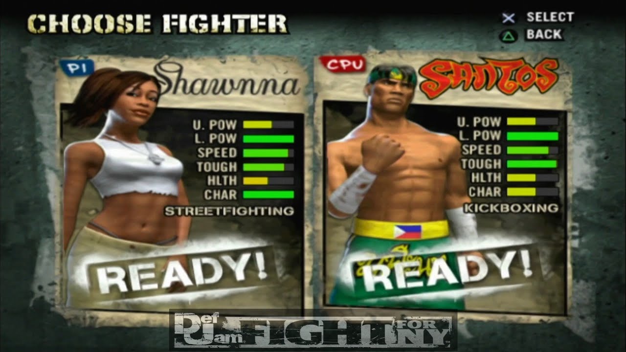 Def Jam Fight For NY | SHAWNNA vs SANTOS | 3 Matches | HARD! (PS3 1080p ...