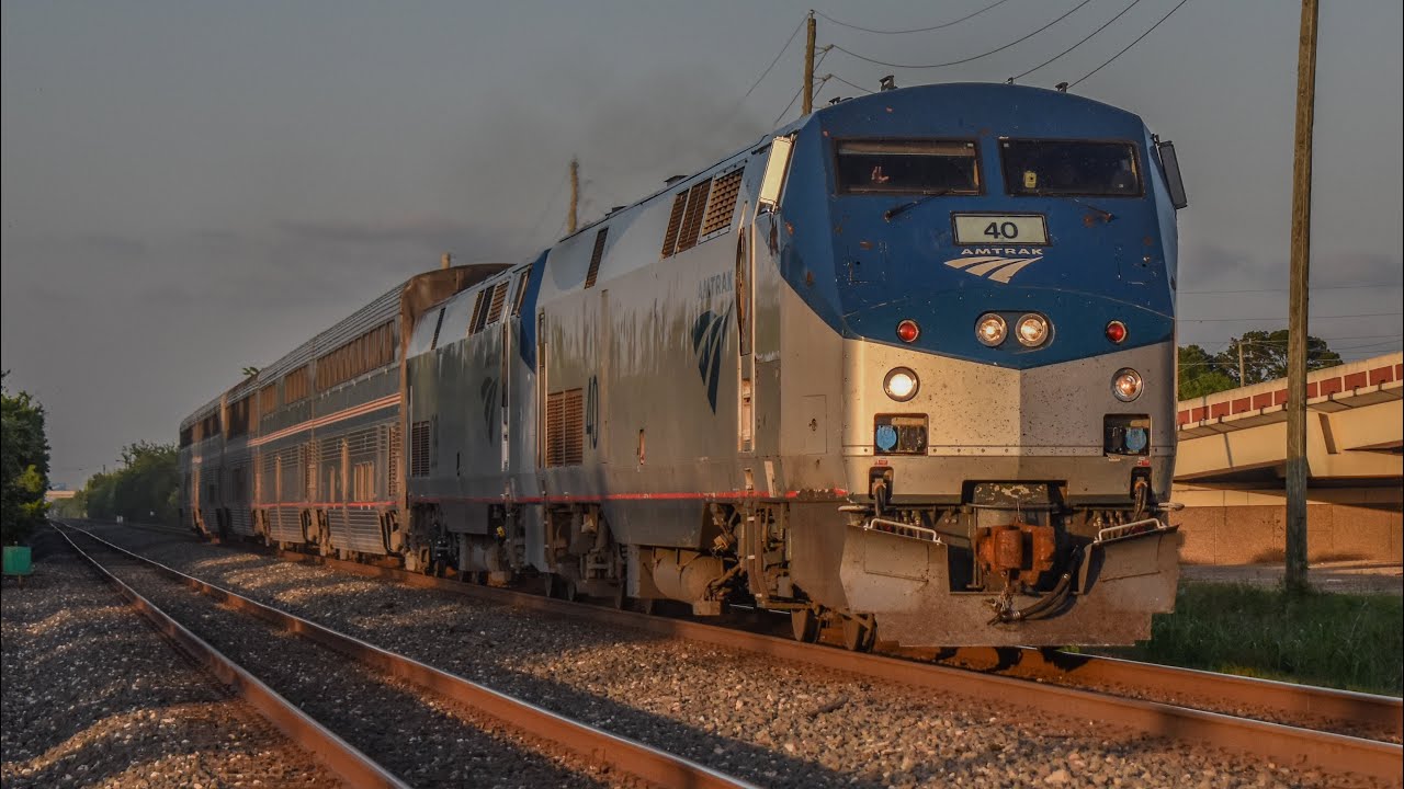 Amtrak number 1 at Missouri City - YouTube