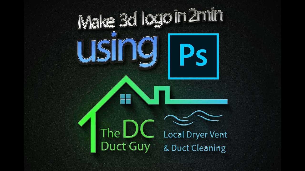 easy way to make 3d logo using photoshop in 2 min | Ahmad Graphic ...