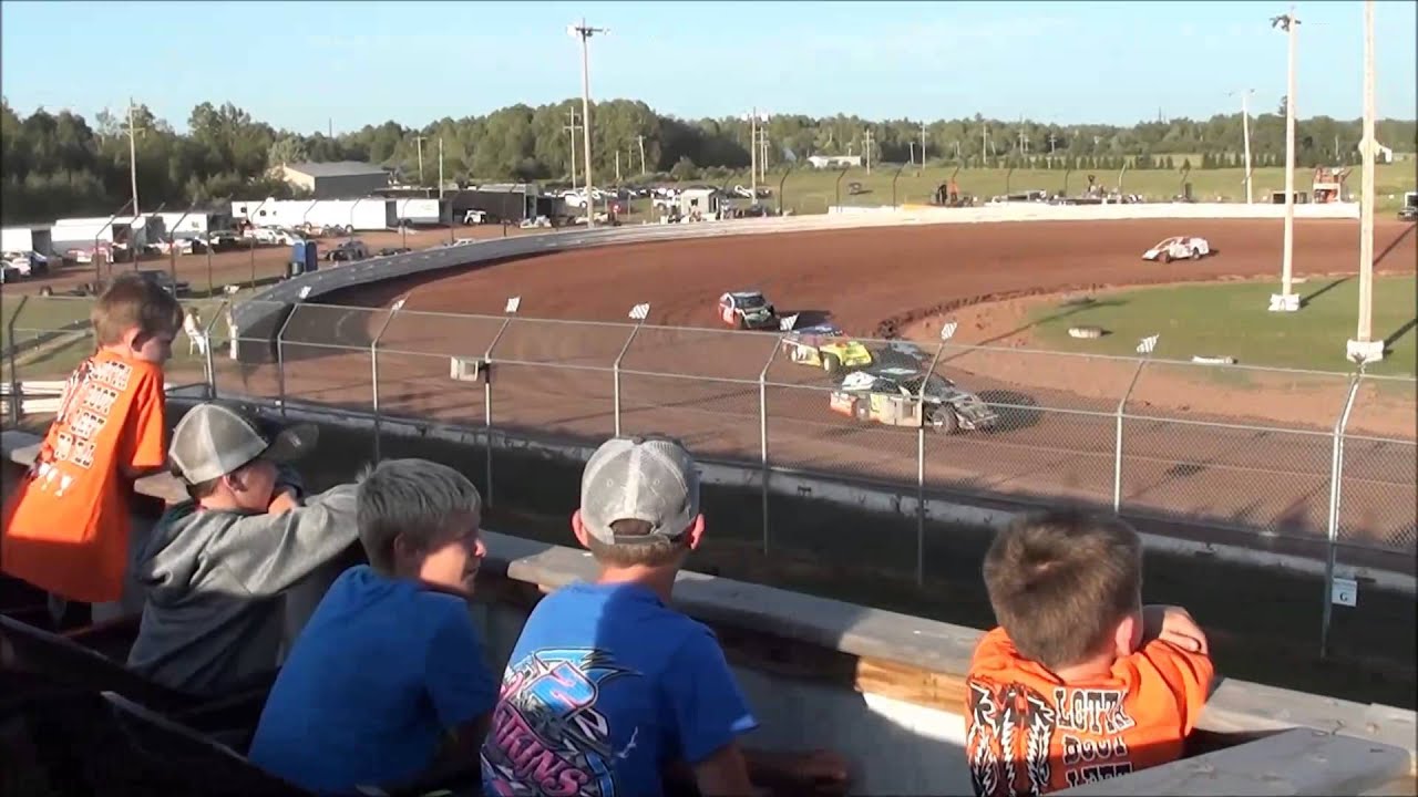 Ryan Adamzak ABC Raceway Wissota Mid-West Modified Heat Race 8-1-15 ...