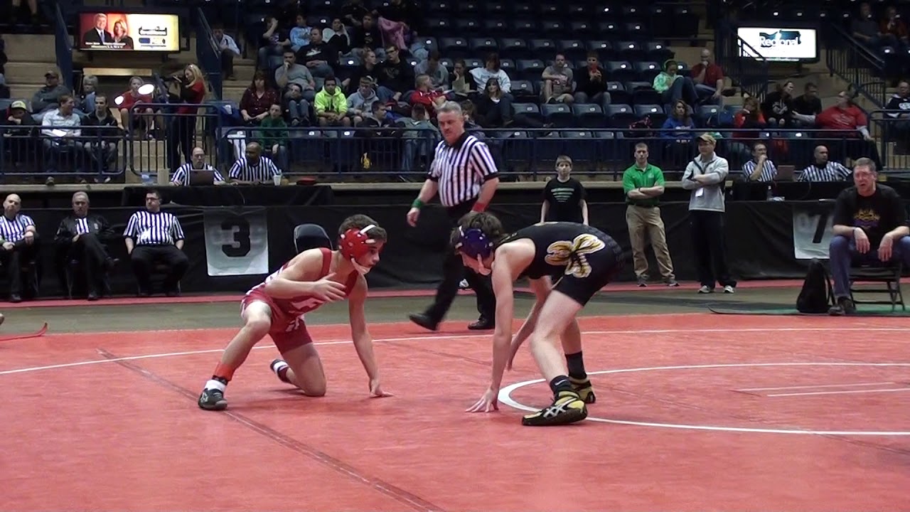 Zachary Shupp vs Alex Rhine 2013 OAC Junior High State (3rd Place) 84 ...