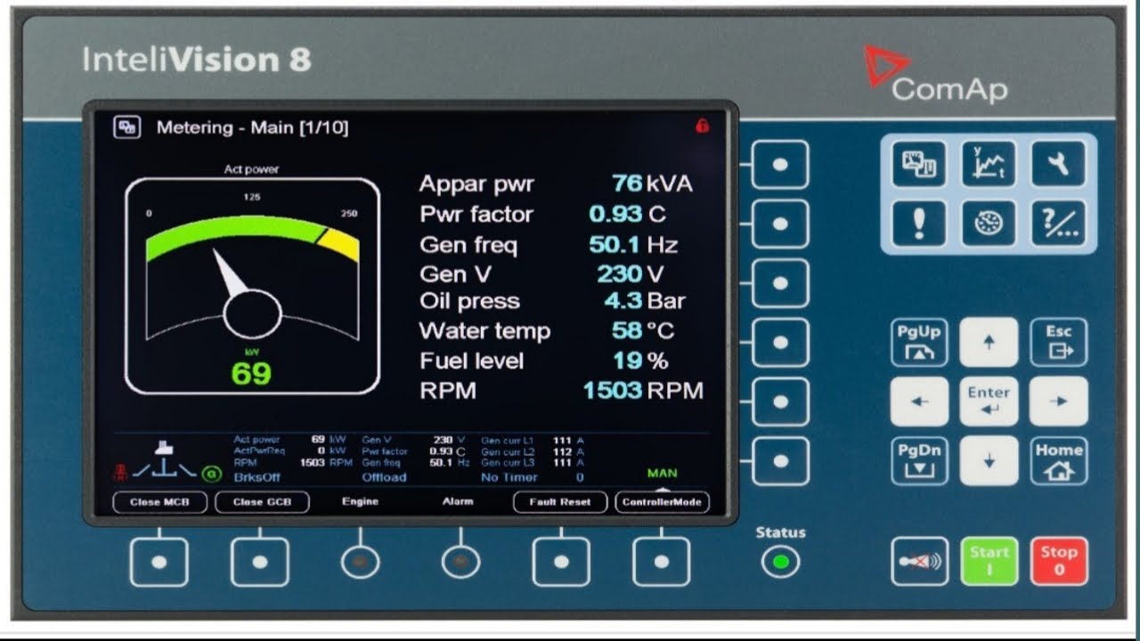 How to Setting ComAp Controller InteliVision 8 - YouTube