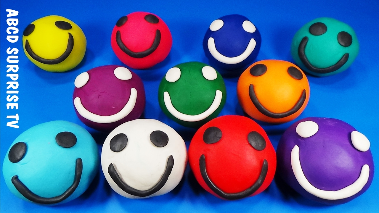 Play Doh Smiley Face Surprise Toys Minnie Mouse Angry Birds Scrooge ...