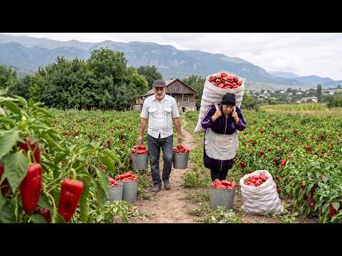 Medeniyetten Uzakta | Kış İçin Kırmızı Biber Hasadı ve Domates Salçası