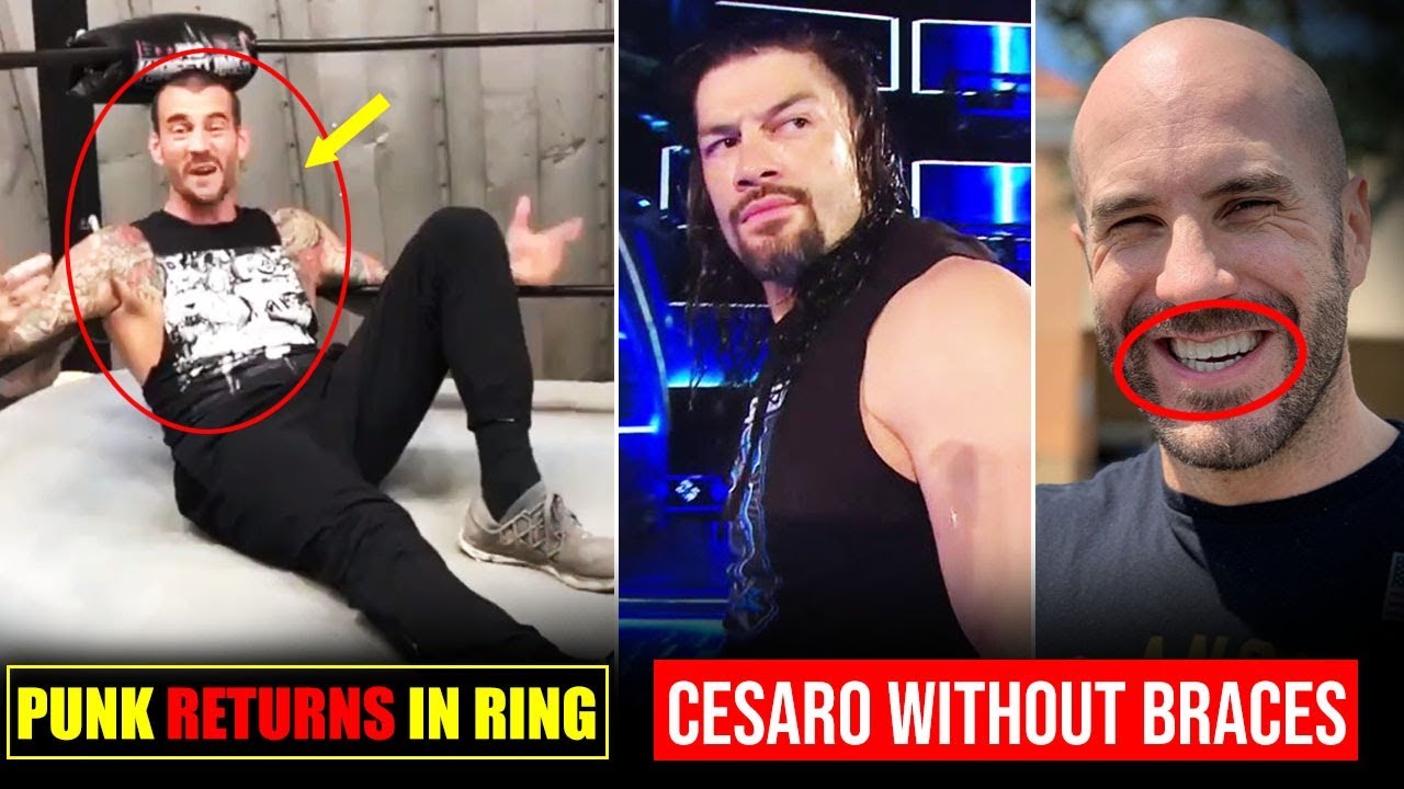 CM Punk 'BACK IN RING' After 5 Years!! Cesaro Healthy Teeth*! Smackdown ...