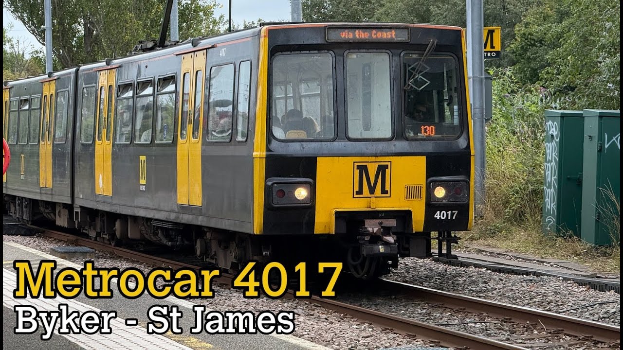 Tyne and Wear Metro | Metrocar 4017 Byker - St James - YouTube