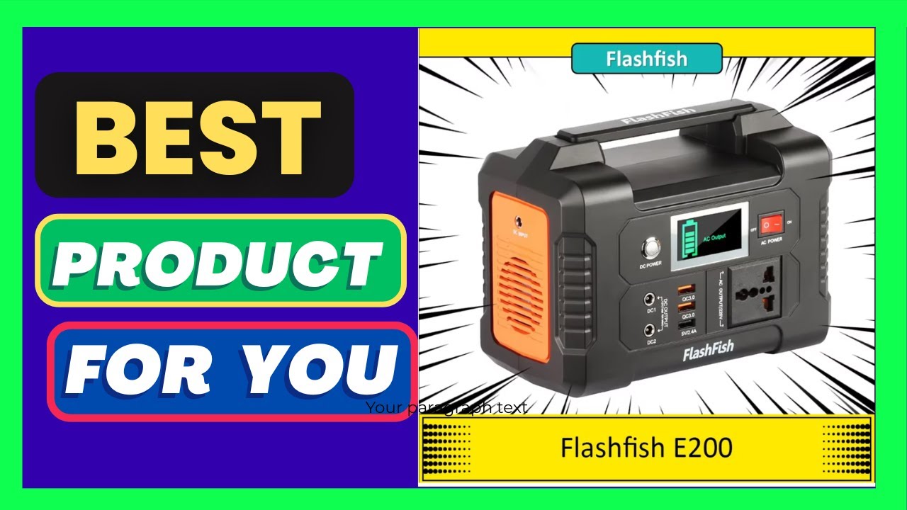 FlashFish E200 200W Portable Power - YouTube