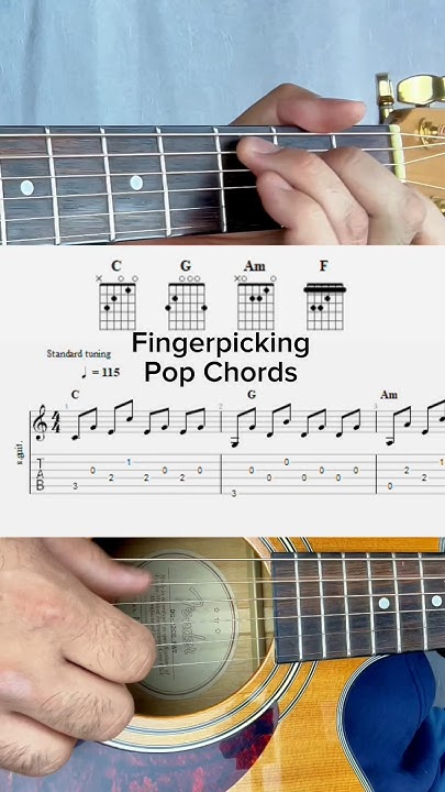 Great sounding simple fingerpicking chords C-G-Am-F! A very popular chord progression! - YouTube