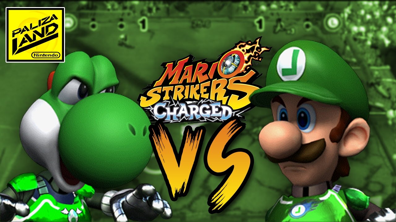 Let's play con Amigos #56 Mario Strikers Charged Wii: Yoshi vs Luigi ...