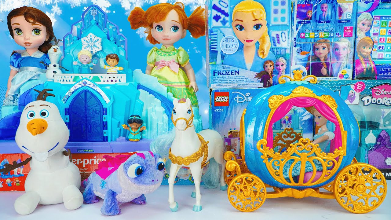 Disney Princess Toy Collection Unboxing | Elsa & Anna Frozen Castle ...