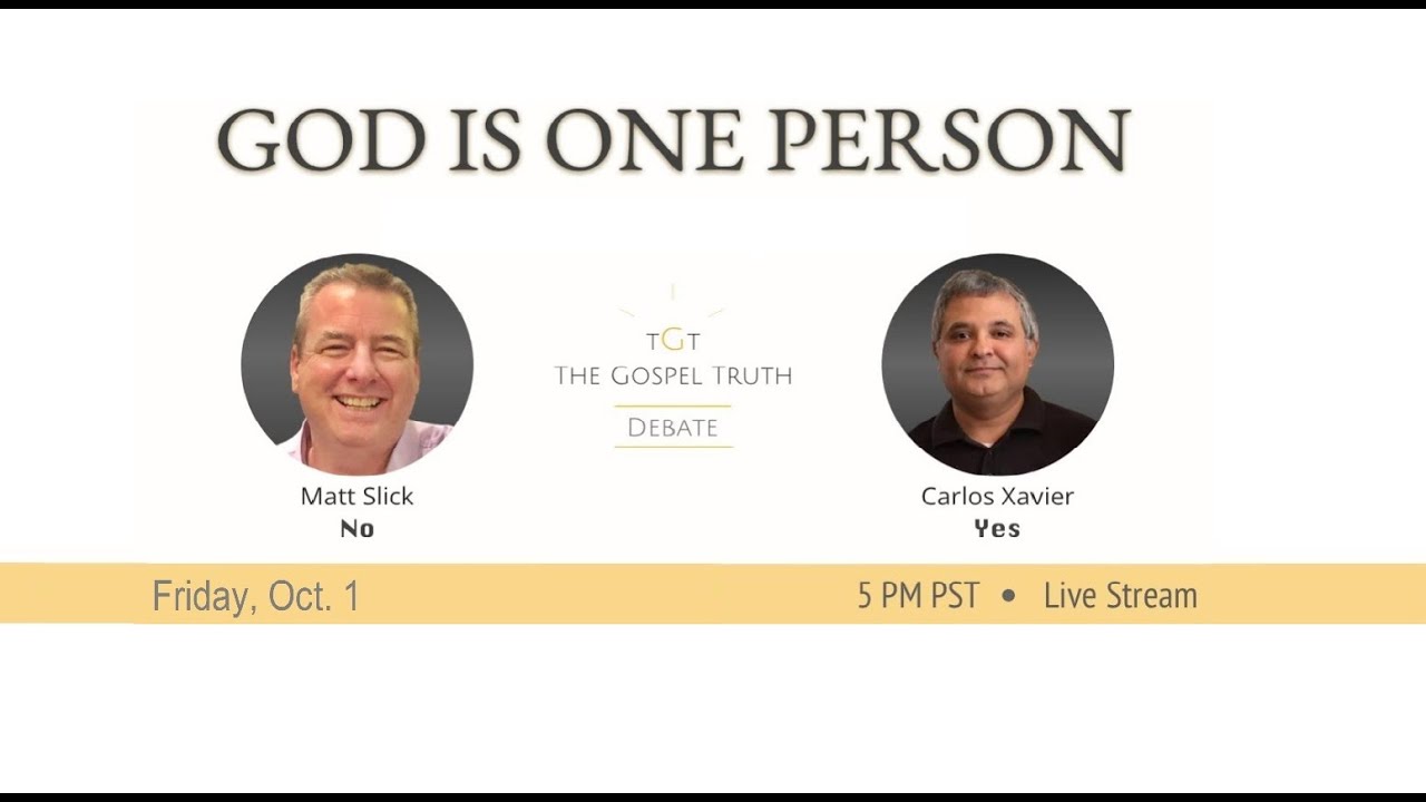 FULL Matt Slick CARM founder debate: God is One Person - YouTube