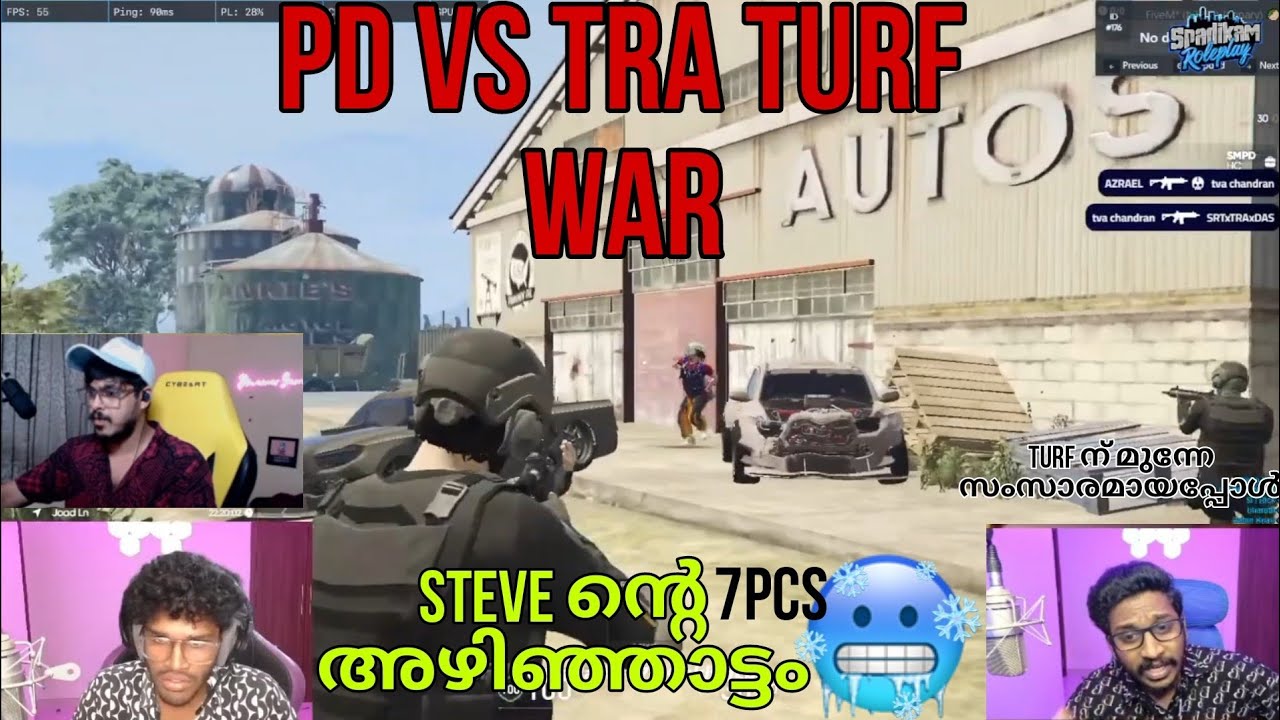 PD VS TRA TURF WAR!!! അടിയോടടി STEAVE 7PICS🥵🔥#egalegaming - YouTube