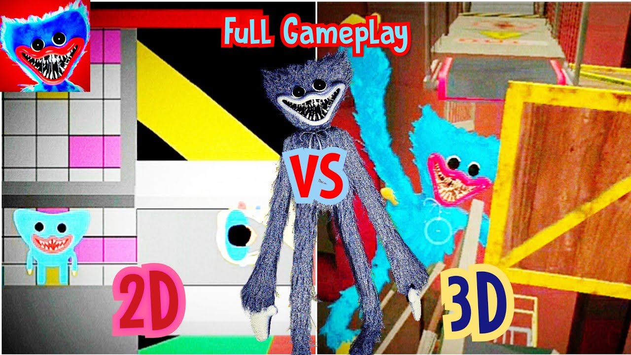 Poppy Playtime 2D Version VS 3D Version Full Gameplay - YouTube