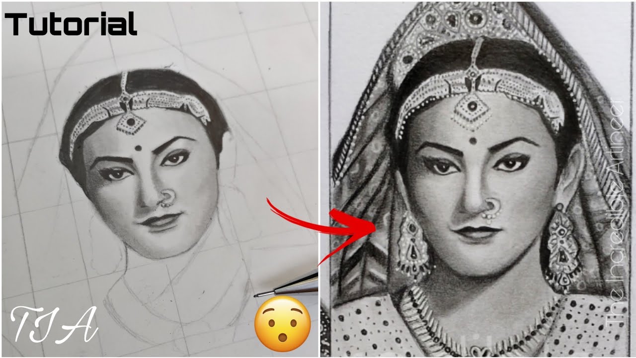 How to draw Maa Sita | Ramayan | Dipika Chikhlia | T.I.A - YouTube