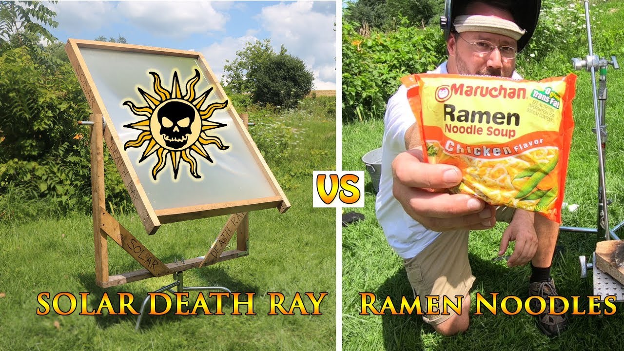 Solar Death Ray vs Ramen Noodles - YouTube